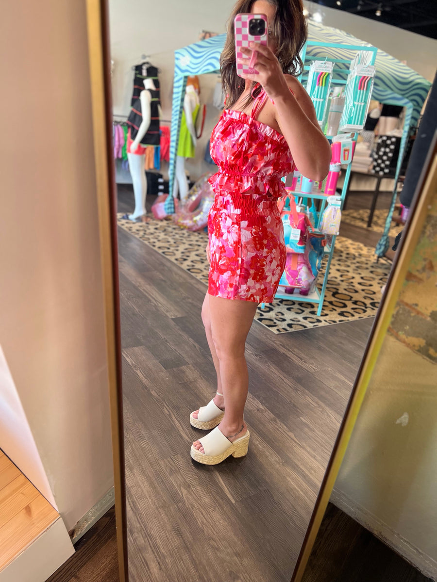 Cropped Floral Print Short Set – Tammie's Bling